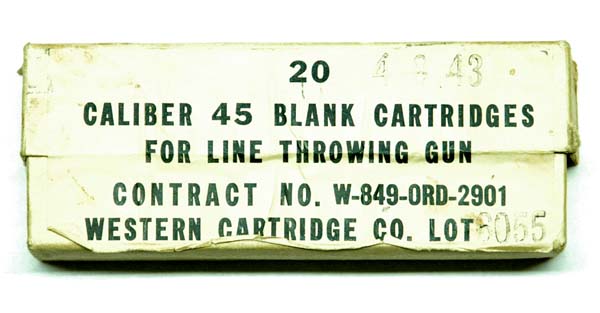SHR2063 .45 Caliber Blank Cartridges for Line Throwing Gun