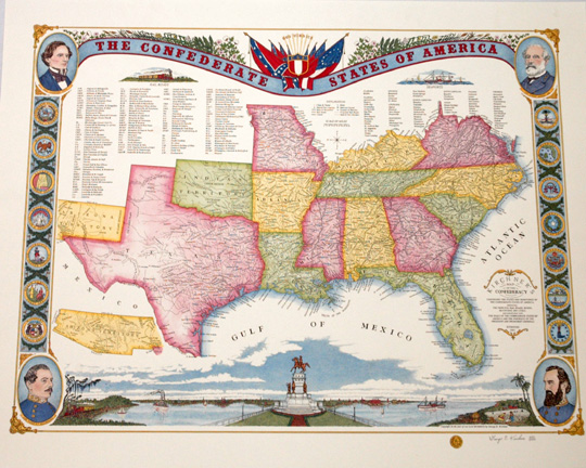 Printable Map Of Confederate States